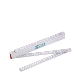 Opvouwbare houten liniaal met logo 3, 2M | Vanaf €2,84